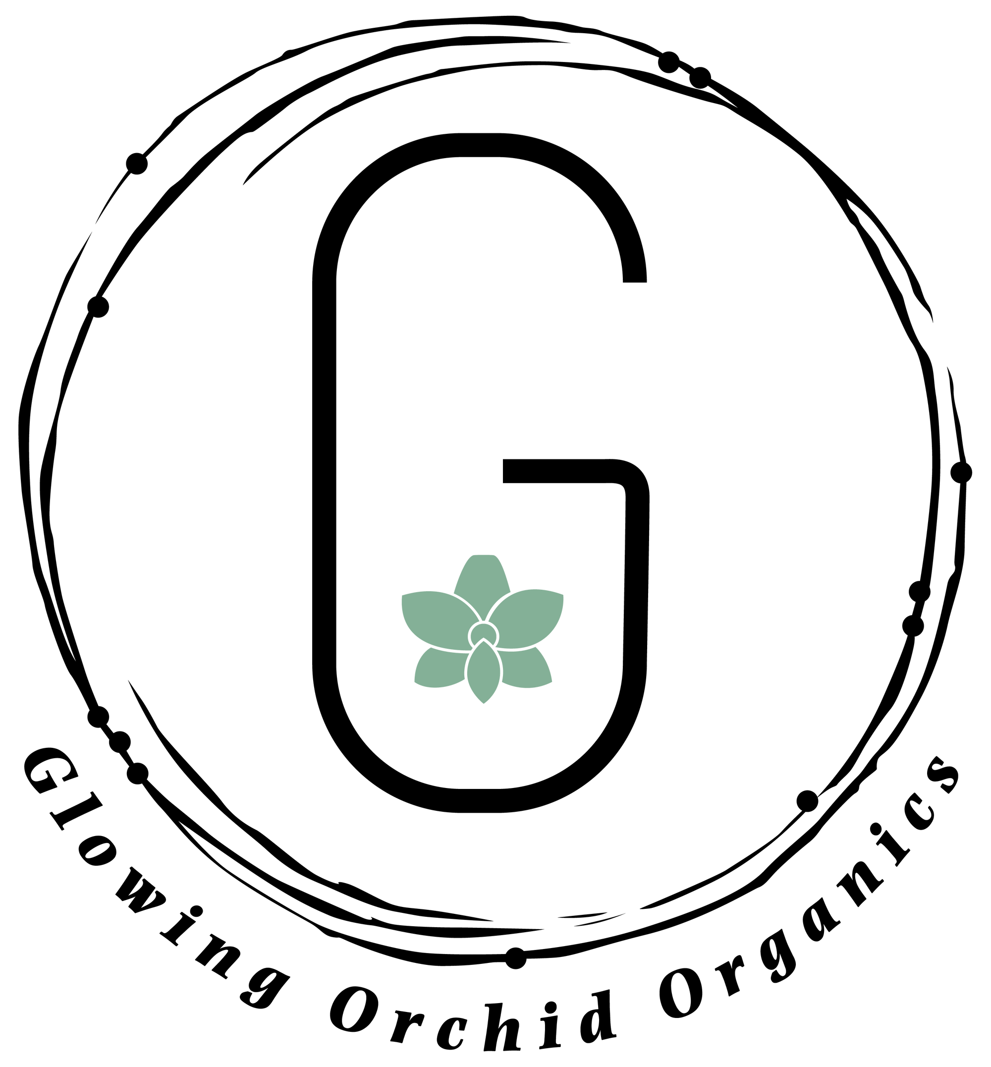 Glowing Orchid Organics Logo Glowing Orchid Organics Logo
